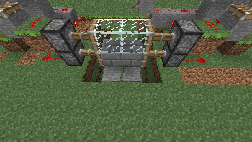 Piston Doors with inside locking system Minecraft Map